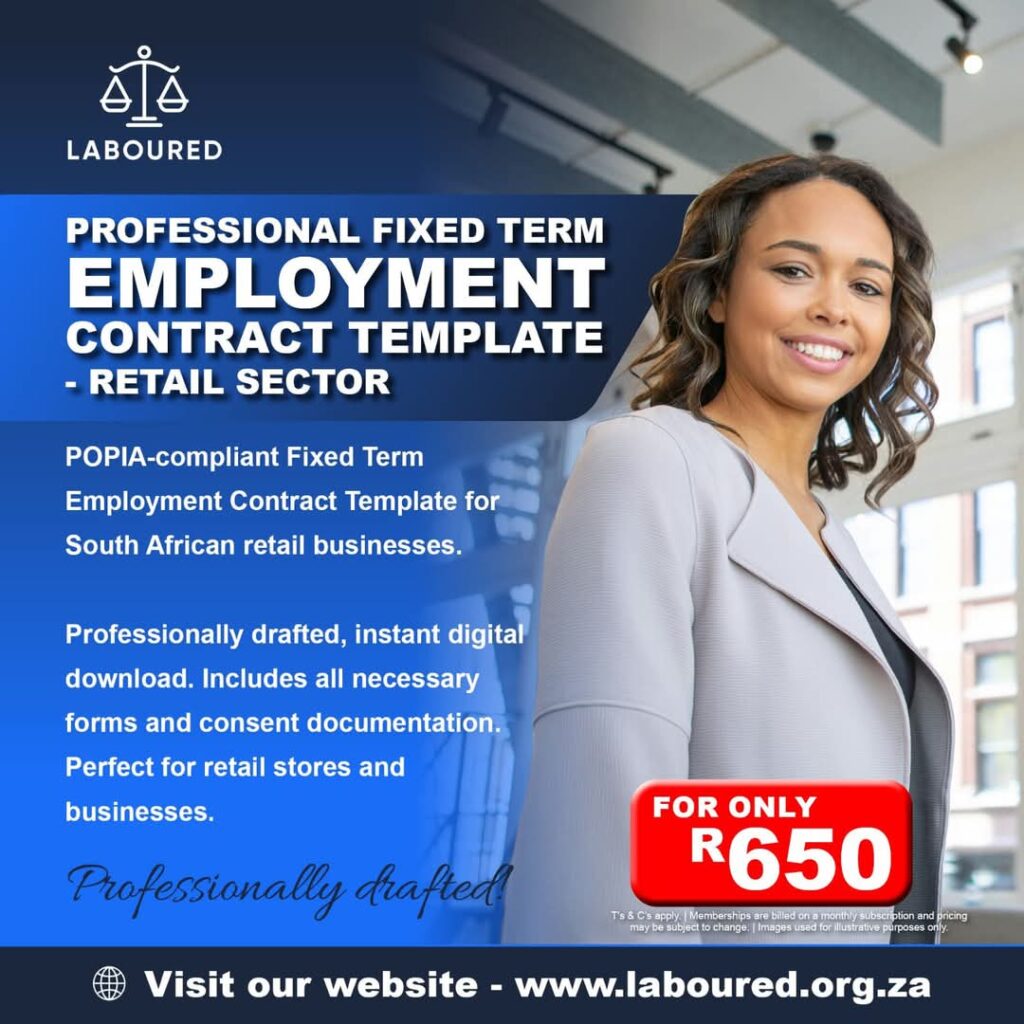 LEARNERSHIP EMPLOYMENT CONTRACT – LABOURED SA