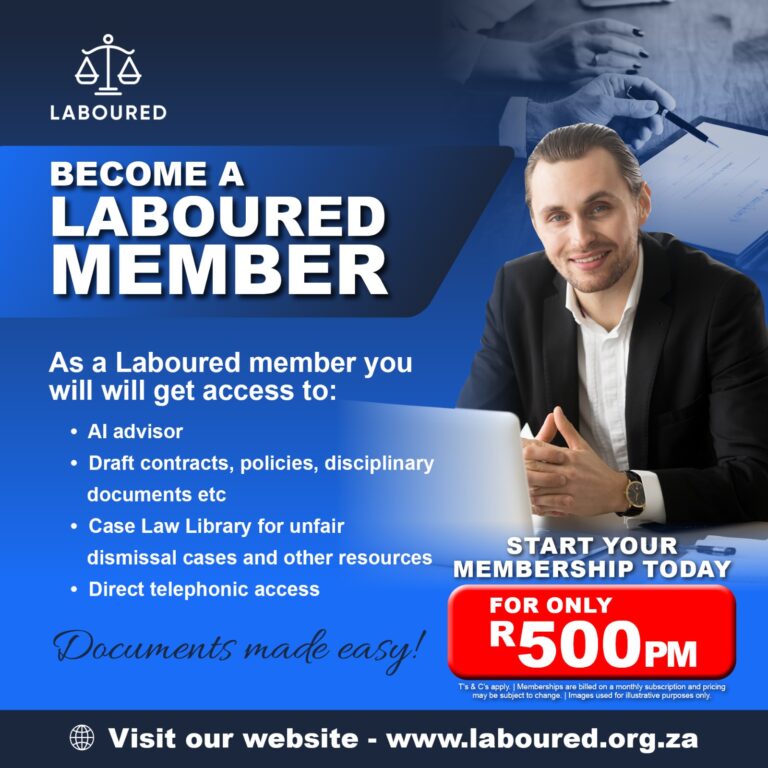 Laboured South Africa MEMBERSHIP only R500.00 per month!! – LABOURED SA