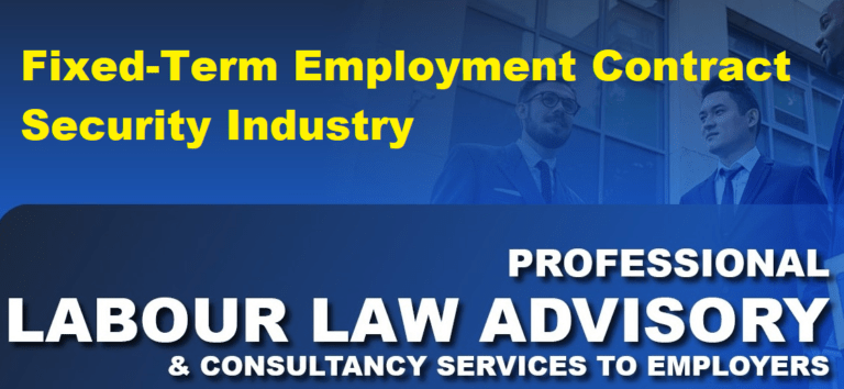 Fixed Term Security Employment Contract – Private Security Industry ...